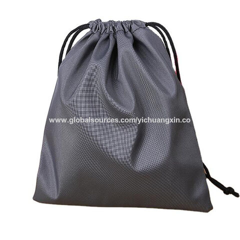 Buy Wholesale China 20*25cm Black Waterproof Polyester Drawstring Bag ...