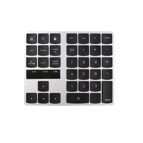 Buy Wholesale China 36 Keys Aluminum Rechargeable Wireless Numeric ...