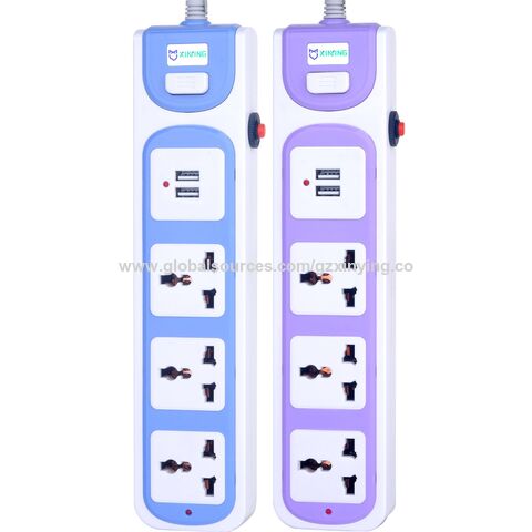 Buy Wholesale China Power Board Surge Protector 3 Way 2 Usb Power Strip ...