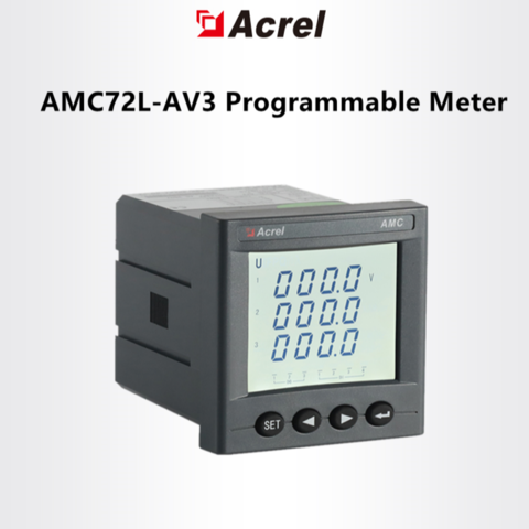 Buy Wholesale China Amc72l-av3/m Ac Three Phase Voltmeter Accuracy 0.5 Digital Smart Meter With ...
