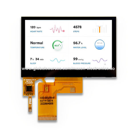4.3 Inch Tft Ips Display 800x480 Optical Bonding With 4.3" Touch Panel ...