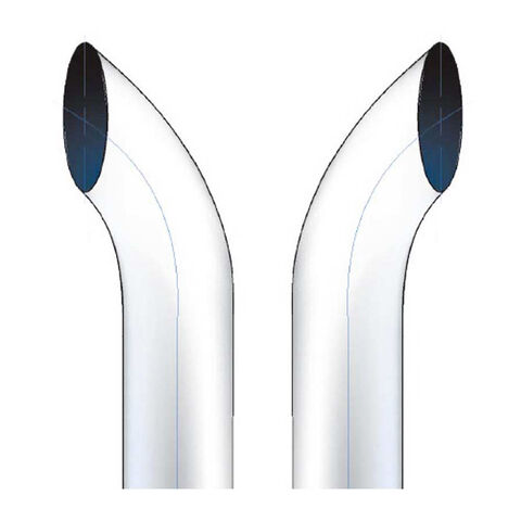 Buy Wholesale China Aftermarket 6" Exhaust West Coast Curved Stack For ...