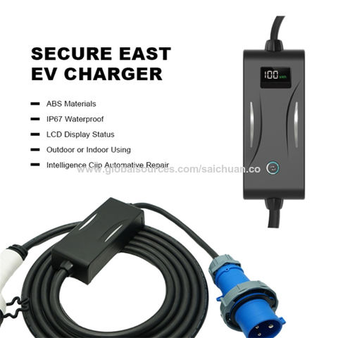 Buy Wholesale China 32a 7kw Portable Battery Ev Charger Type 2 For ...