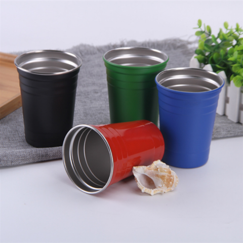 Buy Wholesale China 16oz Stainless Steel Cup Single Wall Stackable Beer ...