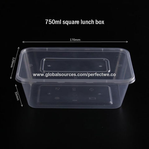 Buy Wholesale China Food Grade 750 Ml 650 Cc Clear Rectangular Pp Lunch ...