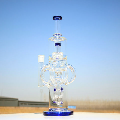 Buy Wholesale China Glass Bong Glass Water Pipe Recycler Dab Rig Hand Pipe Bubbler & Glass Bong ...