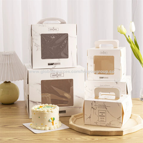 Bulk Buy China Wholesale Cake Box Custom Logo Wedding Round Transparent ...