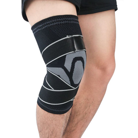 Buy Wholesale China Customized Sports Knee Support Knitted Nylon Knee ...