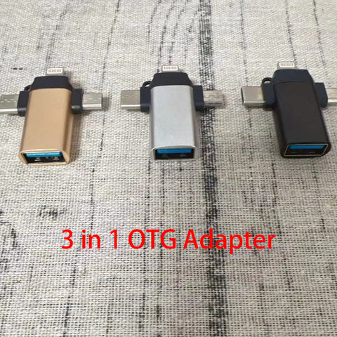 Buy Wholesale China Usb 3.0 Otg Adapter 3 In 1 & Otg Adapter Type C ...