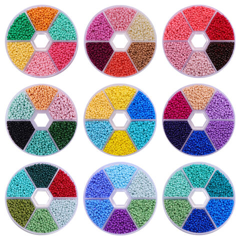 Buy Wholesale China Glass Beads Six-grid Box Mixed-color Handmade Diy ...