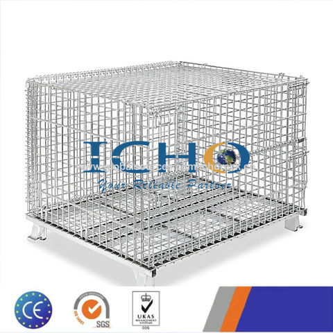Buy Wholesale China Foldable Galvanized Portable Storage Cage Metal Box ...