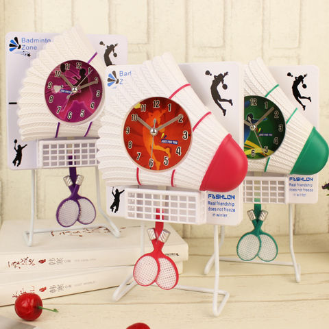 Buy Wholesale China Desk Table Clock Badminton Sports Ball Multicolor ...