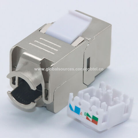 Buy Wholesale China Cobtel Shielded Cat5e Sftp Toolless Rj45 Keystone ...