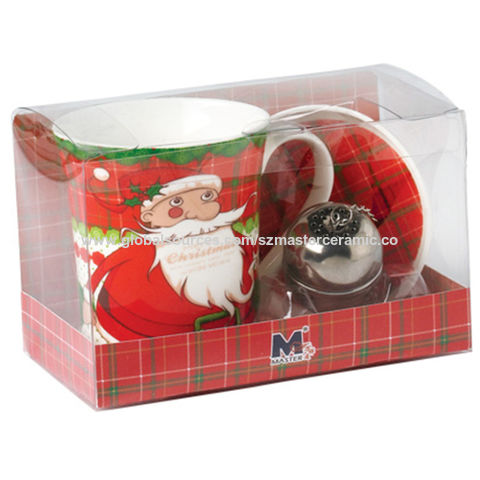Buy Wholesale China Ceramic Mug With Lid, Tea Bag Ball In Pvc Box & Mug ...