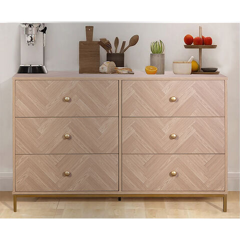 Buy Wholesale China Modern Nordic Style Wood Chest With 6 Drawers Side ...