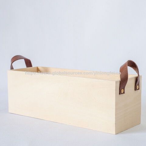 Buy Wholesale China Wood Rustic Tray With Leather Handle & Wood Tray at ...