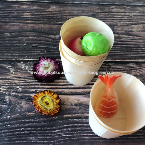 Buy Wholesale China Biodegradable Round Disposable Pine Wood Serving ...