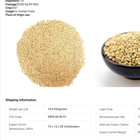 Buy Wholesale China Organic Millet Wholesale Grains And Flour,organic ...