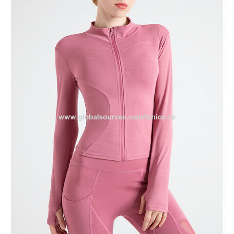 Buy Wholesale China Women's Sports Jackets Slim Fit Yoga Coats Long ...