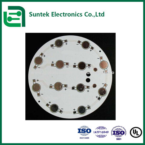 2 Layer Led Light Bulb Circuit Board Hasl Round Aluminium Ac Pcb Board ...