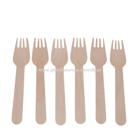 Biodegradable Wooden Fruit Fork Eco-friendly Disposable Wooden Fork ...