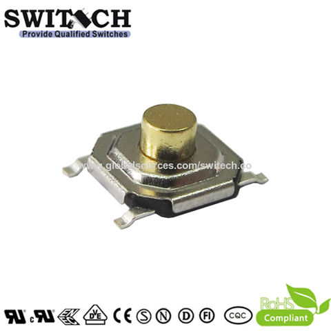 Buy Wholesale China Switech 5.1mm Smt Tactile Switch 2.5mm Height Tact Switch With 500gf ...