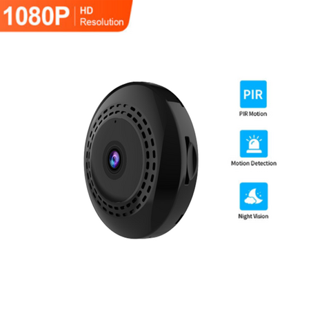 Mini Wearable Ip Camera Hd 1080p Motion Detection Alarm Wifi Ip65 Home ...