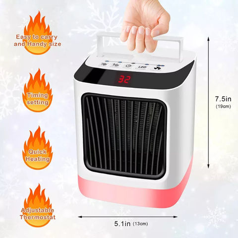 Buy Wholesale China Portable Table Fan Heater Electric With Thermostat ...