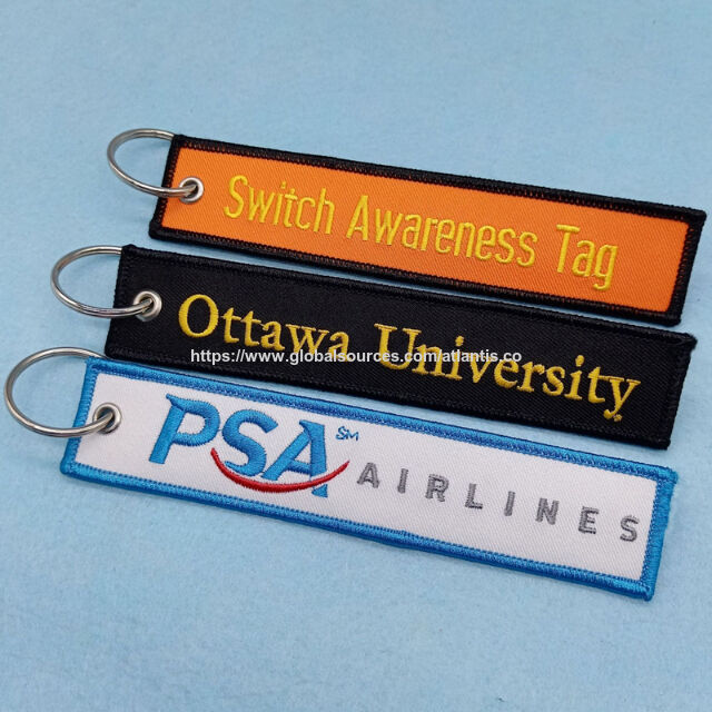 Bulk Buy China Wholesale Woven Keychains Woven Label,embroidered ...