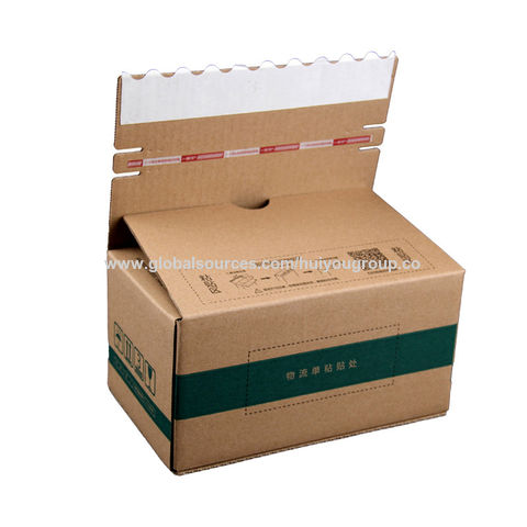 Buy Wholesale China Custom Logo Zipper Corrugated Moving Shipping Box ...