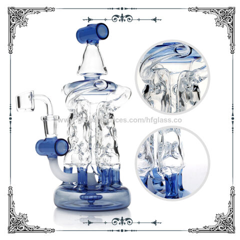 Buy Wholesale China Glass Bong Smoking Water Pipe Dab Oil Rig Recycler Bubbler Pyrex Hookah Hand ...