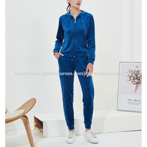 Buy Wholesale China Women's Sweatsuits Velour Tracksuits Set 2 Piece ...