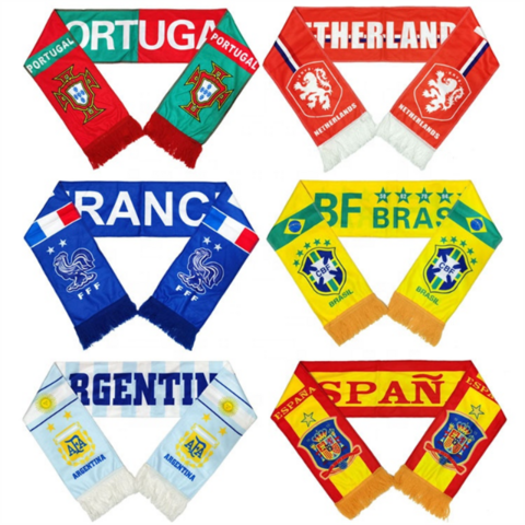 Buy Wholesale China 2020 Qatar World Cup Football Fans Cotton Scarf ...