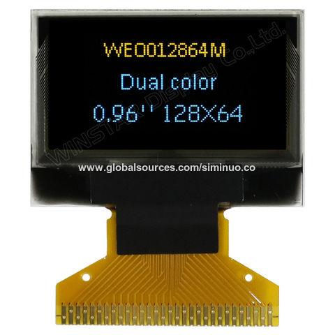 Buy Wholesale China 12864 Winstar 12864m Dual Color0.96 Inch Oled Display Graphic Display Module ...