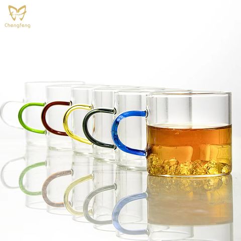 Buy Wholesale China High Borosilicate Mini Glass Mugs Set With Color ...
