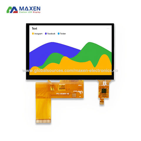 Waterproof High Brightness Tft Lcd 5 Inch 800*480 Ips Lcd Display With ...