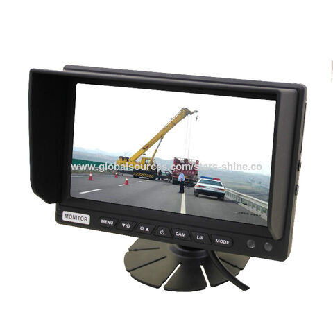 Universal 7 Inch Car Monitor Screen Back Lcd 4 Way Video Input 9-45v ...