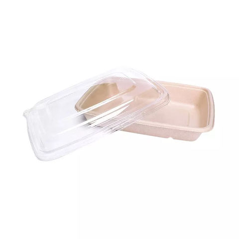 Sugar Cane Bagasse Container With Lid Biodegradable To Go Boxes ...