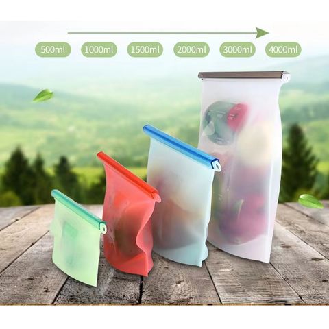 Buy Wholesale China Reusable Silicone Food Storage Bags & Silicone Food ...
