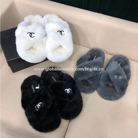 Buy Wholesale China Brand Designer Lady Women's Plush Slippers Casual ...