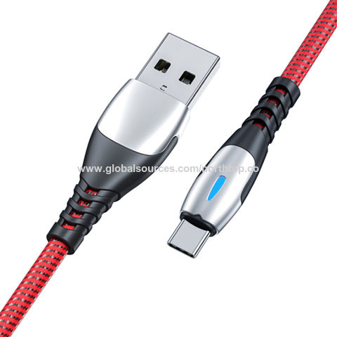 Buy Wholesale China Zine Plug And Nylon Braided Usb 2.0 Led Data Cable ...