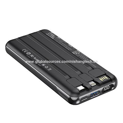 Buy Wholesale China Mini Power Bank 10000mah Portable Battery Built-in ...
