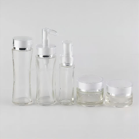 Buy Wholesale China 40ml Glass Cosmetic Packaging Empty Pump Clear ...