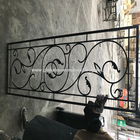 Buy Wholesale China Igcc Certified Wrought Iron Glass With Iron Caming Model 0191 Used For Doors ...