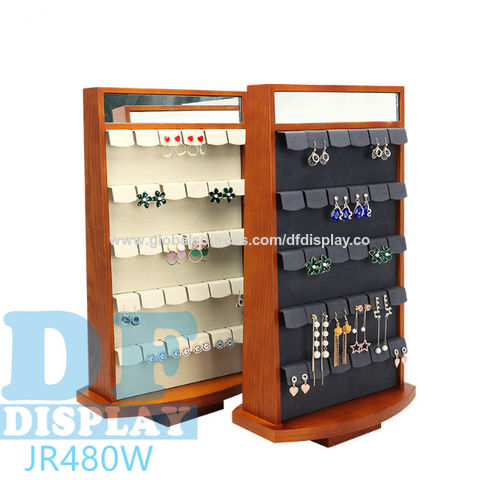Buy Wholesale China Wood Rotating Earring Display Stand Jewelry Store ...