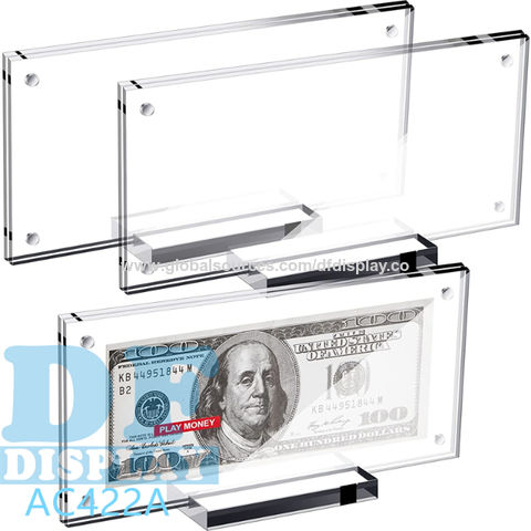 Buy Wholesale China Acrylic Money Dollar Bill Holder Currency Paper ...