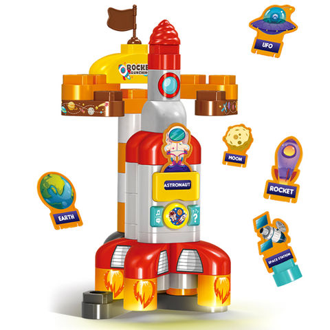 Buy Wholesale China Building Blocks Rocket Model Toys Interative Educational Brick Sets With ...