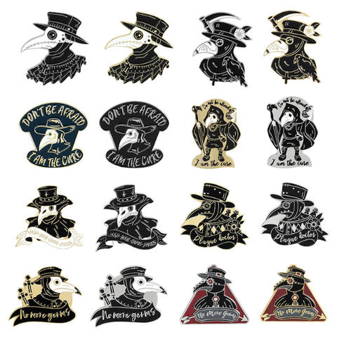 Buy Wholesale China Rose Gold Plated Metal Badge Plague Doctor Hard ...