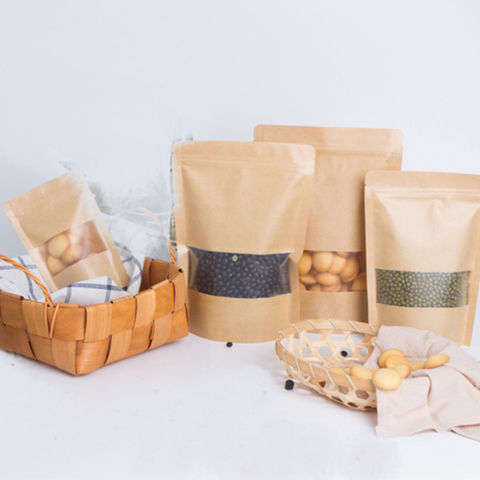 Buy Wholesale China Frosted Kraft Paper Bag Self-sealing Zipper Bag ...