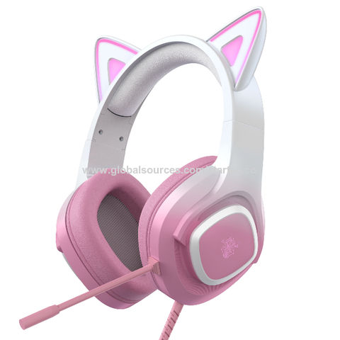 Buy Wholesale China Gradient Colored Gaming Headset With Cat Ears ...